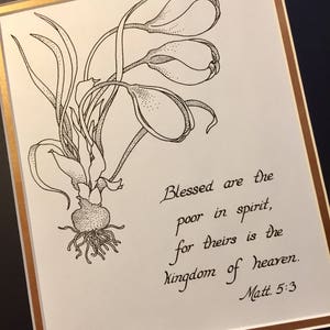 THE BEATITUDES 9 Piece Set of Hand Written Calligraphy Art Prints ...