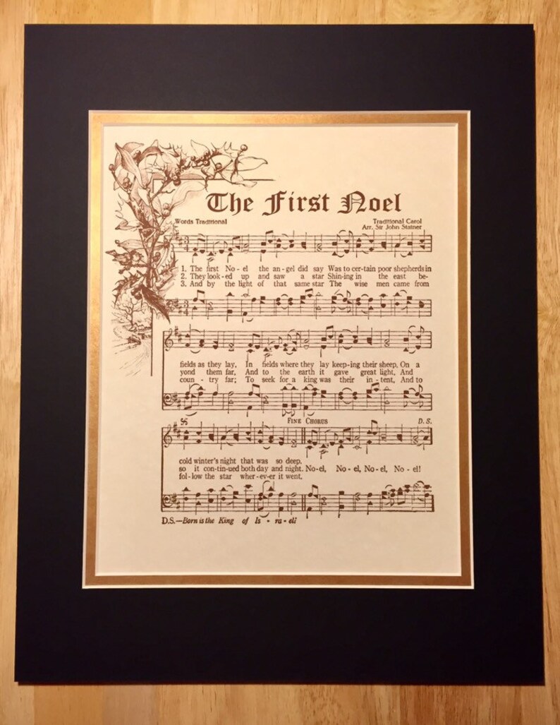 THE FIRST NOEL Christian Home & Office Decor Christmas Carol Wall Art ...