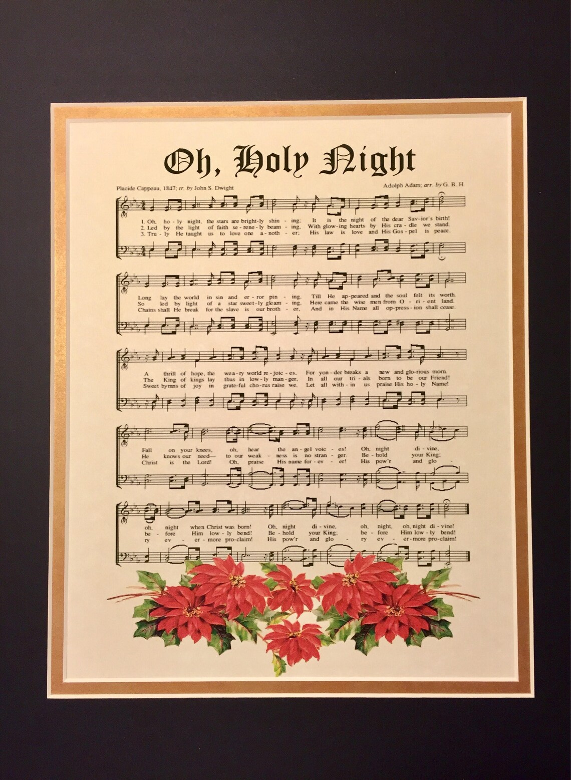 Oh HOLY NIGHT AKA Oh Night Divine Christmas Carol Christian Holiday ...