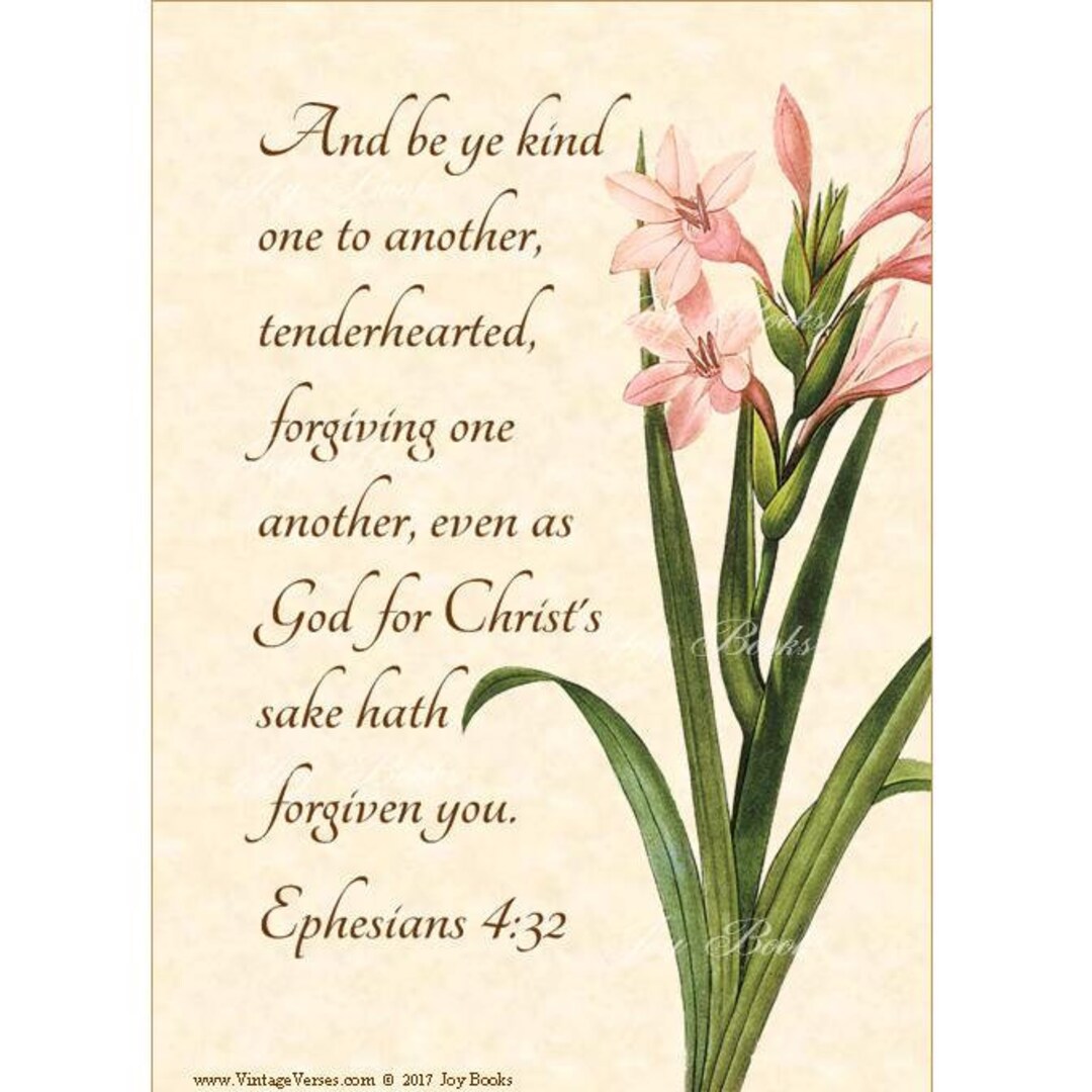 BE KIND Ephesians 4:32 Christian Home Decor Wall Art Vintage - Etsy