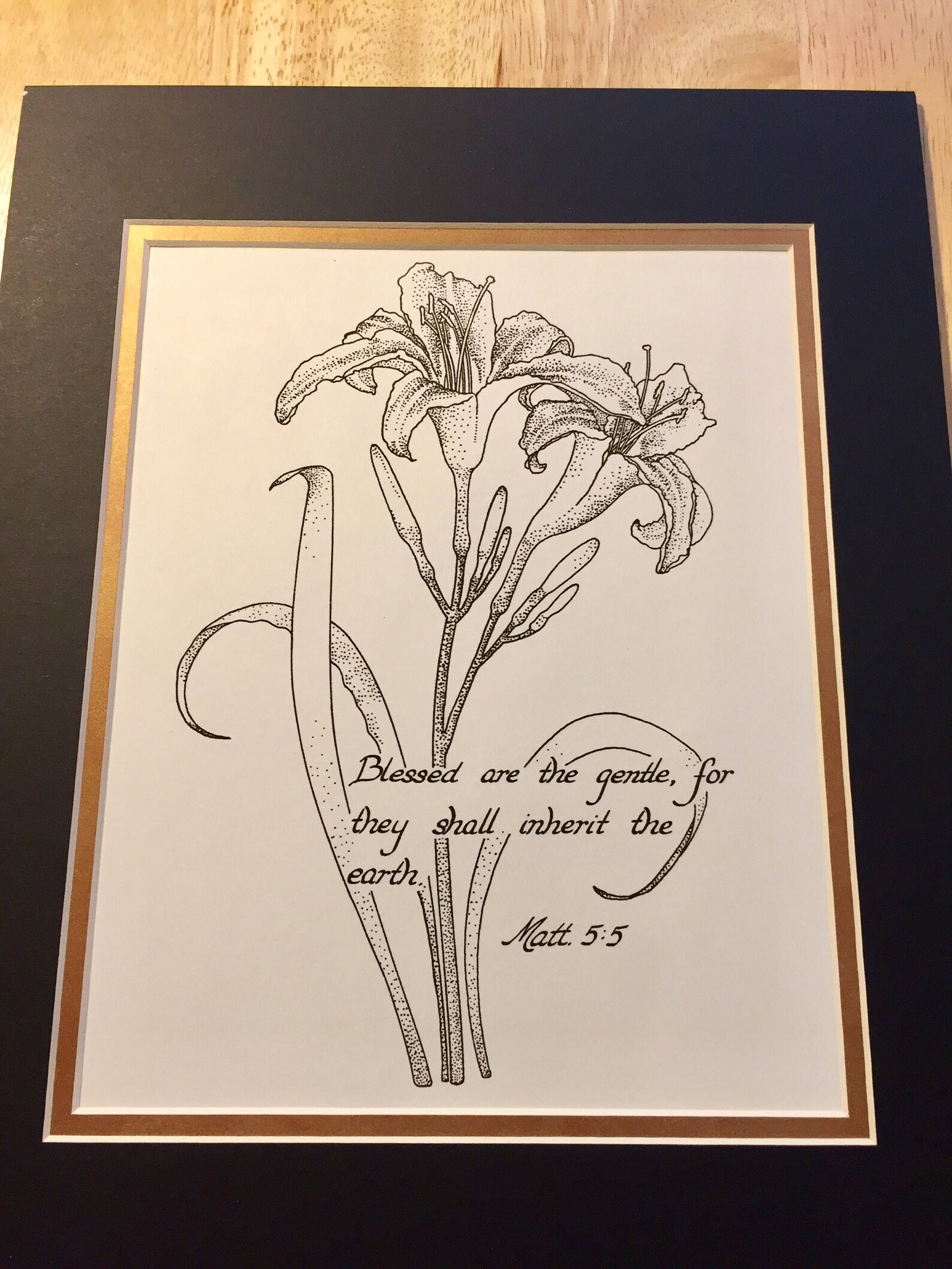 THE BEATITUDES 9 Piece Set of Hand Written Calligraphy Art Prints ...