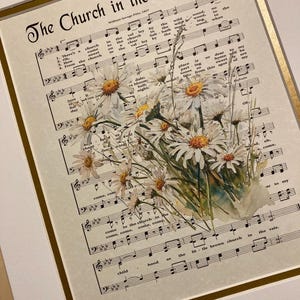 The Church in the Wildwood Christian Home/office Decor Sheet Music Wall ...