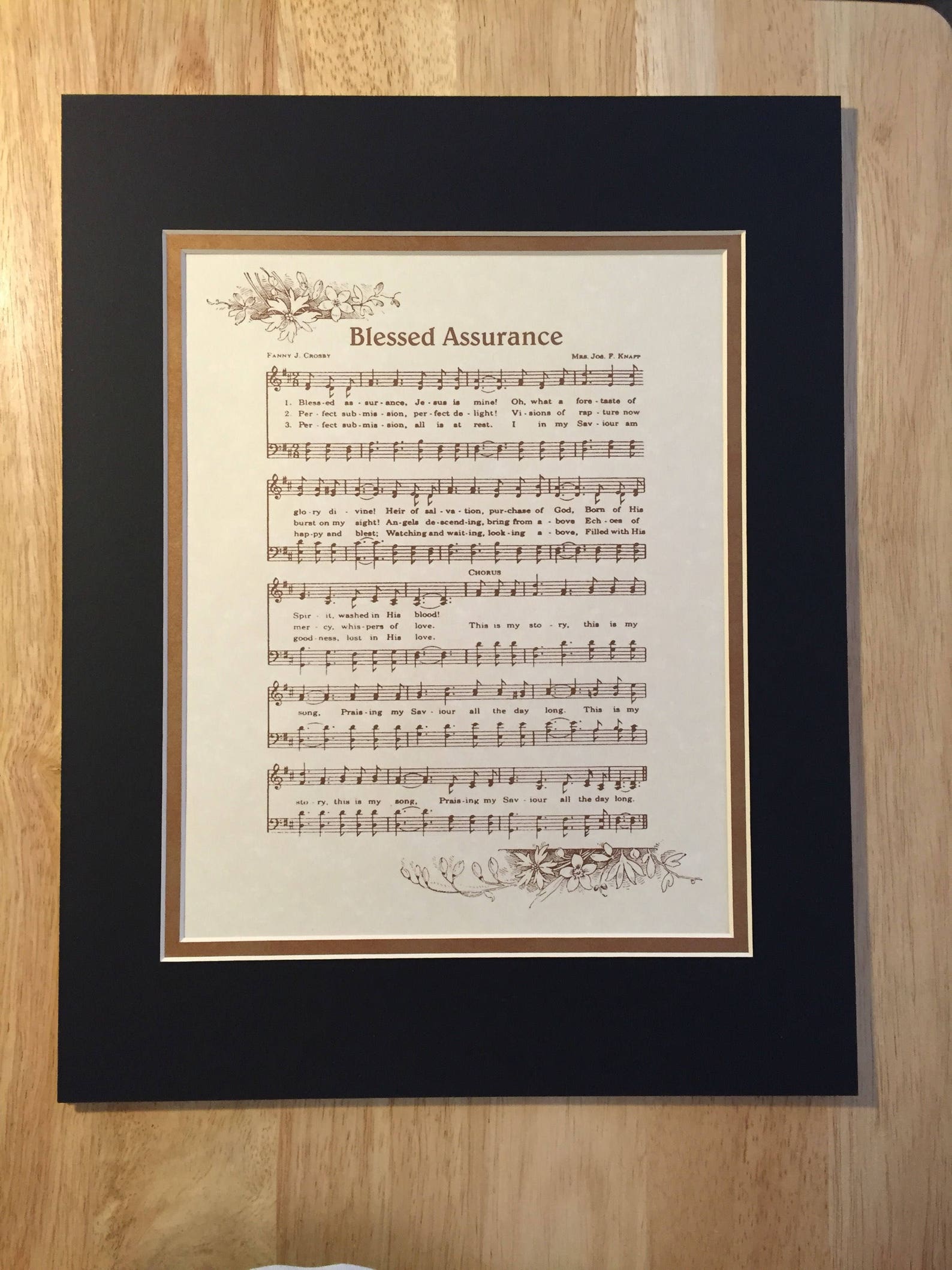 BLESSED ASSURANCE Hymn Wall Art Christian Home & Office Decor | Etsy