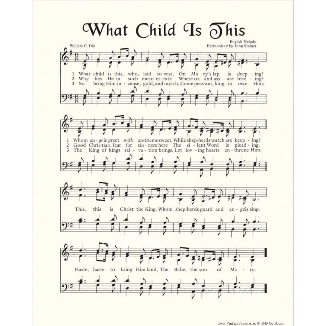 WHAT CHILD is This Aka GREENSLEEVES - Christian Home & Office Decor ...