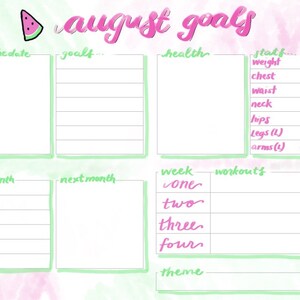 August Digital Bullet Journal Planner Template Pages for - Etsy