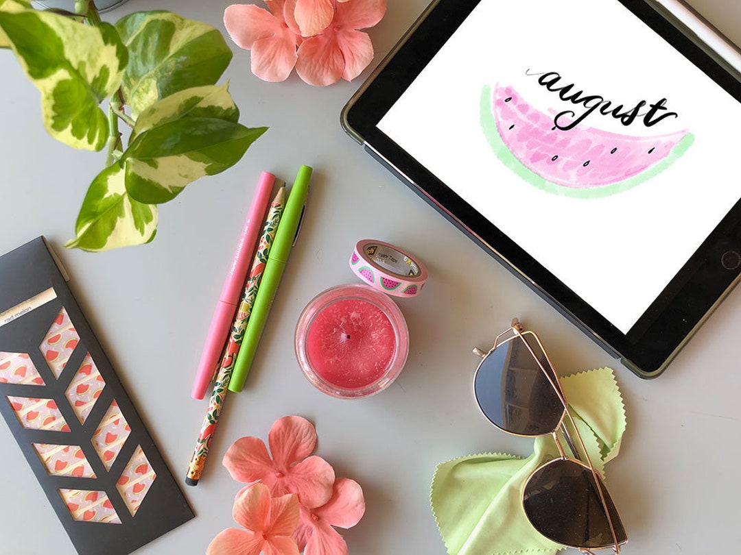 August Digital Bullet Journal Planner Template Pages for - Etsy