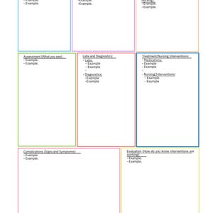 Disease Study Template for Nursing Students - Etsy