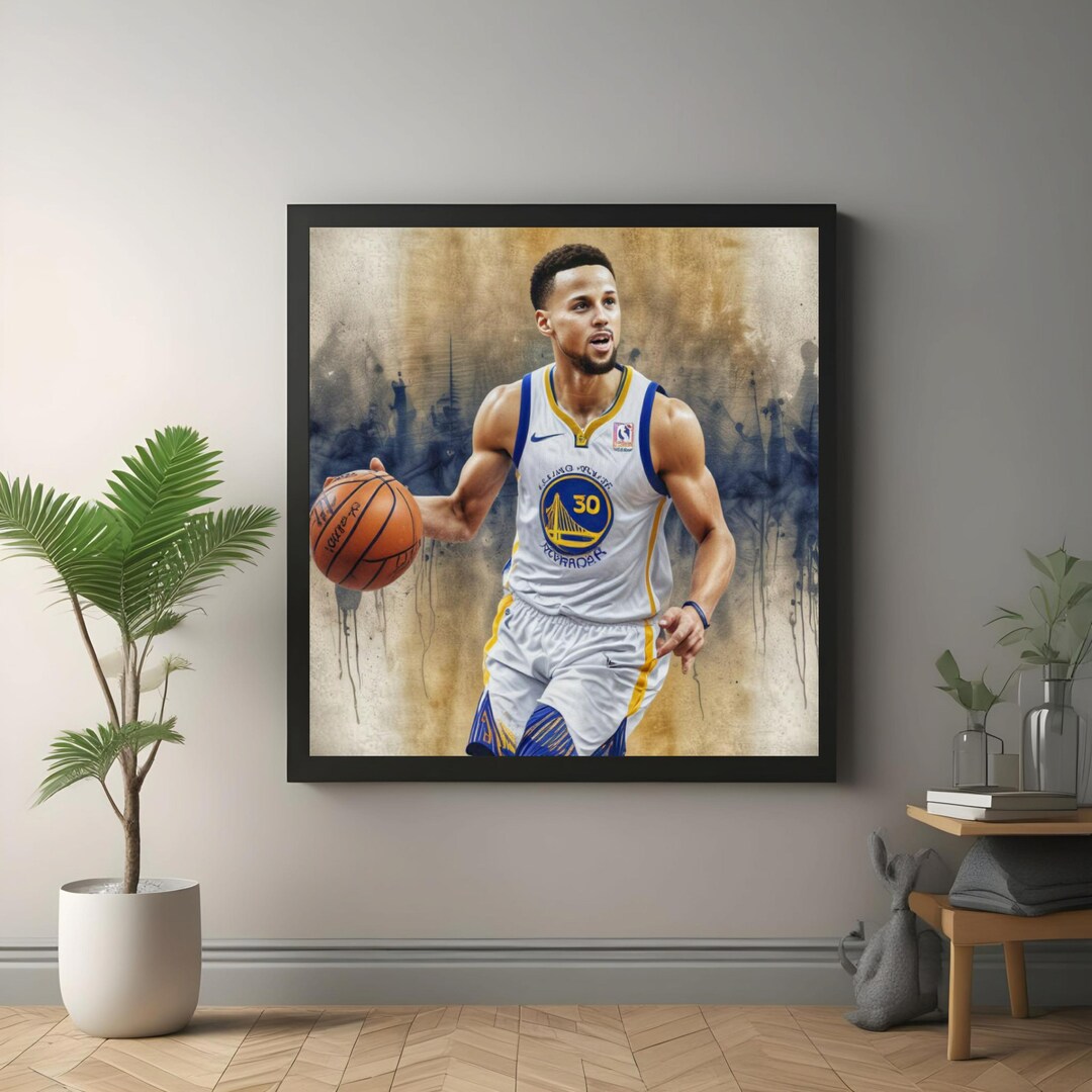 Stephen Curry Poster, Warriors Poster, Basketball Decor, NBA Wall Art ...