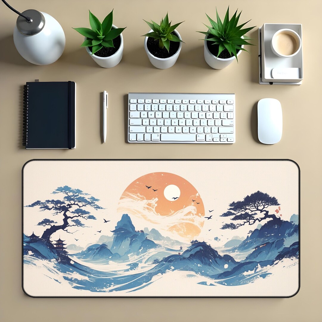 Ocean Sunset Desk Mat, Gaming Mousepad, Large Desk Pad, Office Desk ...