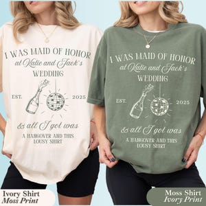 Maid of Honor Wedding Comfort Colors Tee: Customizable Bachelorette ...