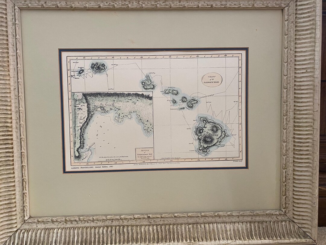 Chart of the Sandwich Islands (circa 1784) - Etsy
