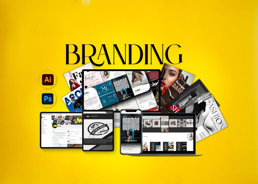 Custom Branding Kit | Small Business Stationery, Social Media (editable ...