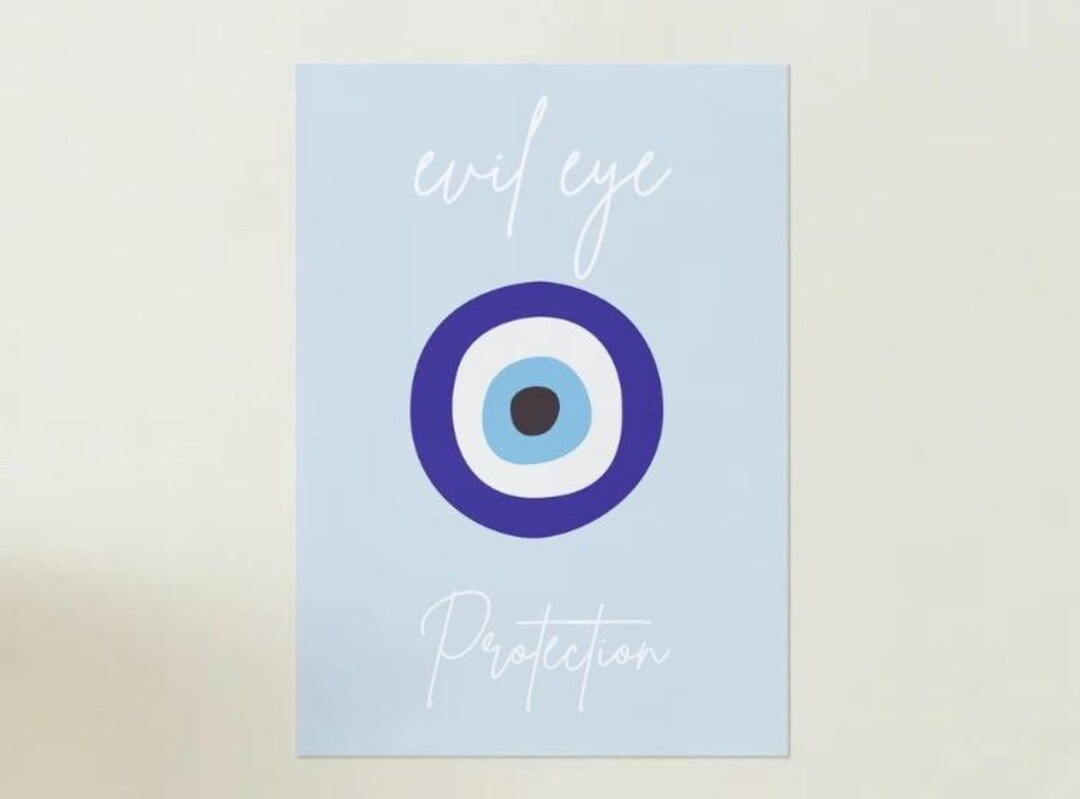 Digital Print | Evil Eye Protection Poster | Wall Art | - Etsy