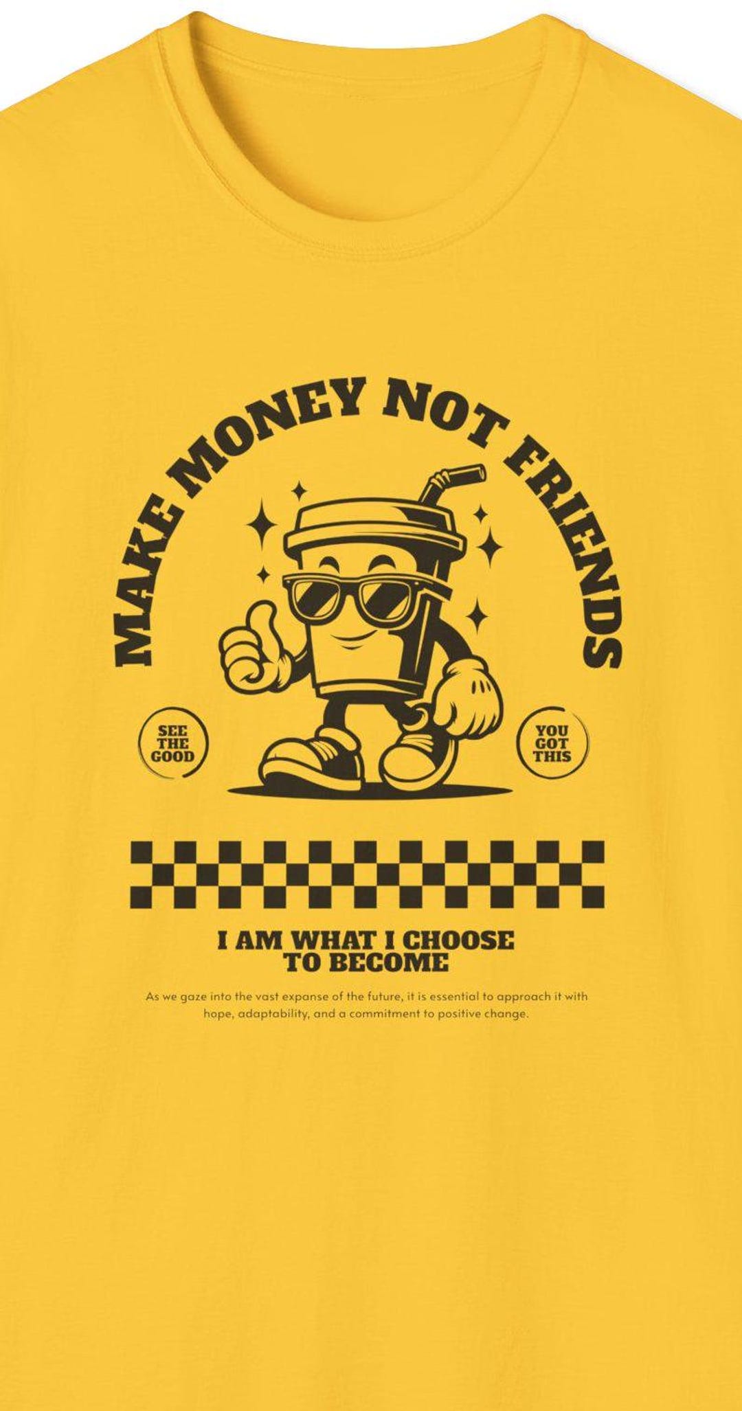 Make Money Not Friends T-shirt, Casual Graphic Tee, Gift for ...