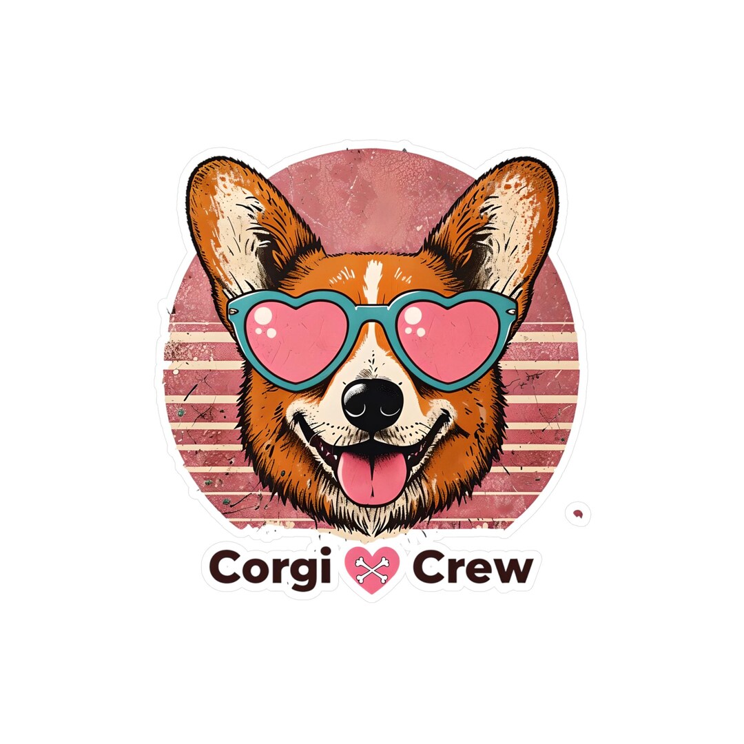Corgi Crew Kiss-cut Vinyl Decals, Cute Dog Stickers, Corgi Lover Gifts ...