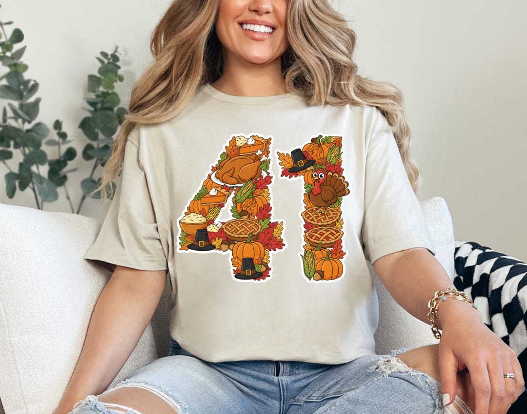 41 Thanksgiving Meme Shirt, Funny Forty One Fall Trend, Gen Alpha Slang ...