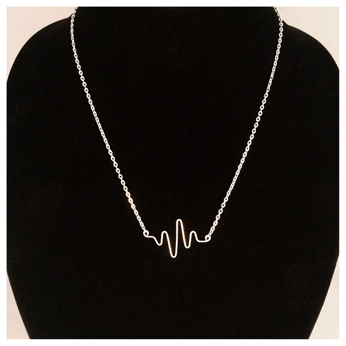 Silver Heartbeat Pulse Pendant Necklace - Sinus Rhythm - Fetal ...