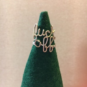 Bad Word Ring F Word Gift for Friend BFF Swear Matching Jewelry Cuss ...