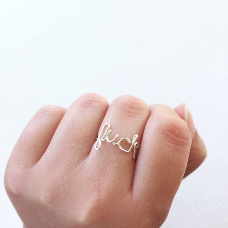 Wire Work Bad Word Ring Cuss Curse Swear Words Back Talk | Etsy