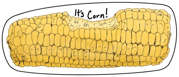 Its Corn Hand Drawn Sticker Viral Corn Kid Its Got the Juice - Etsy