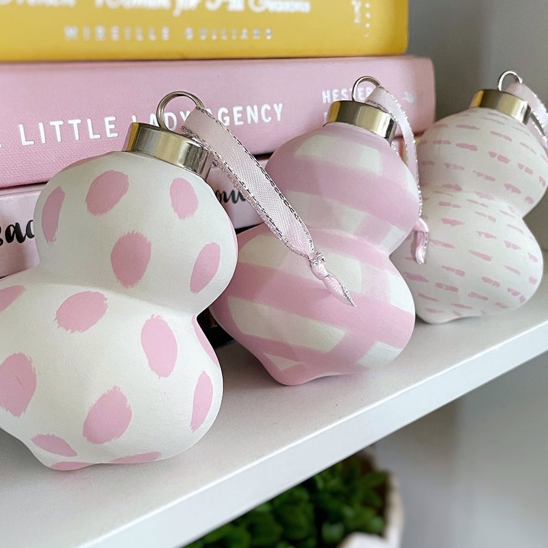 Pink Glass Finial Ornament - Etsy