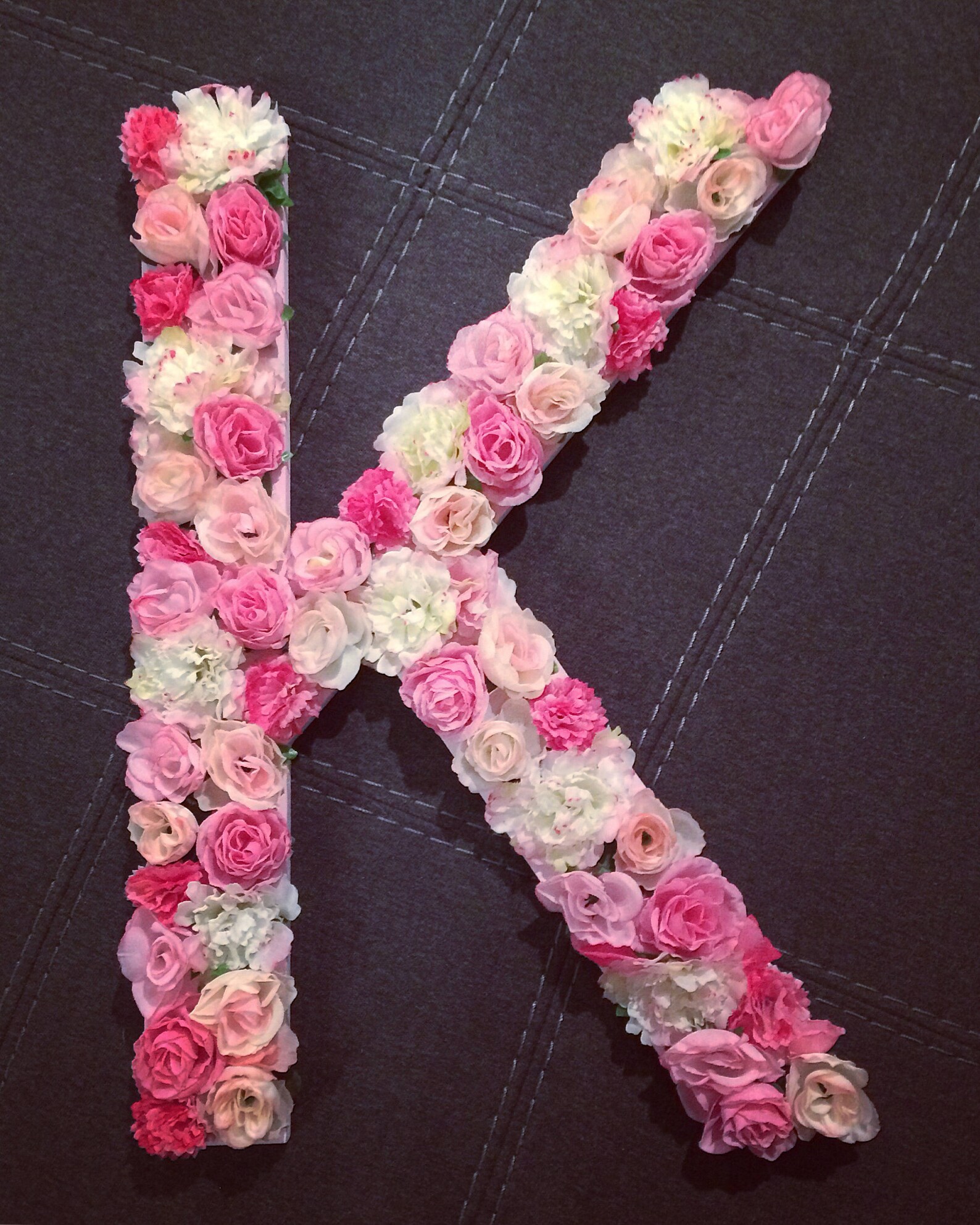 Extra Large Pink Flower Letter or Number Wall Hanging Girly - Etsy