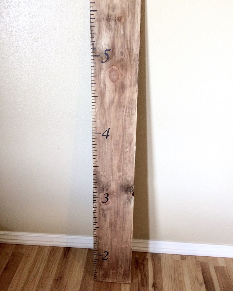 Giant Wood Ruler Growth Chart Oversized Wooden Height | Etsy