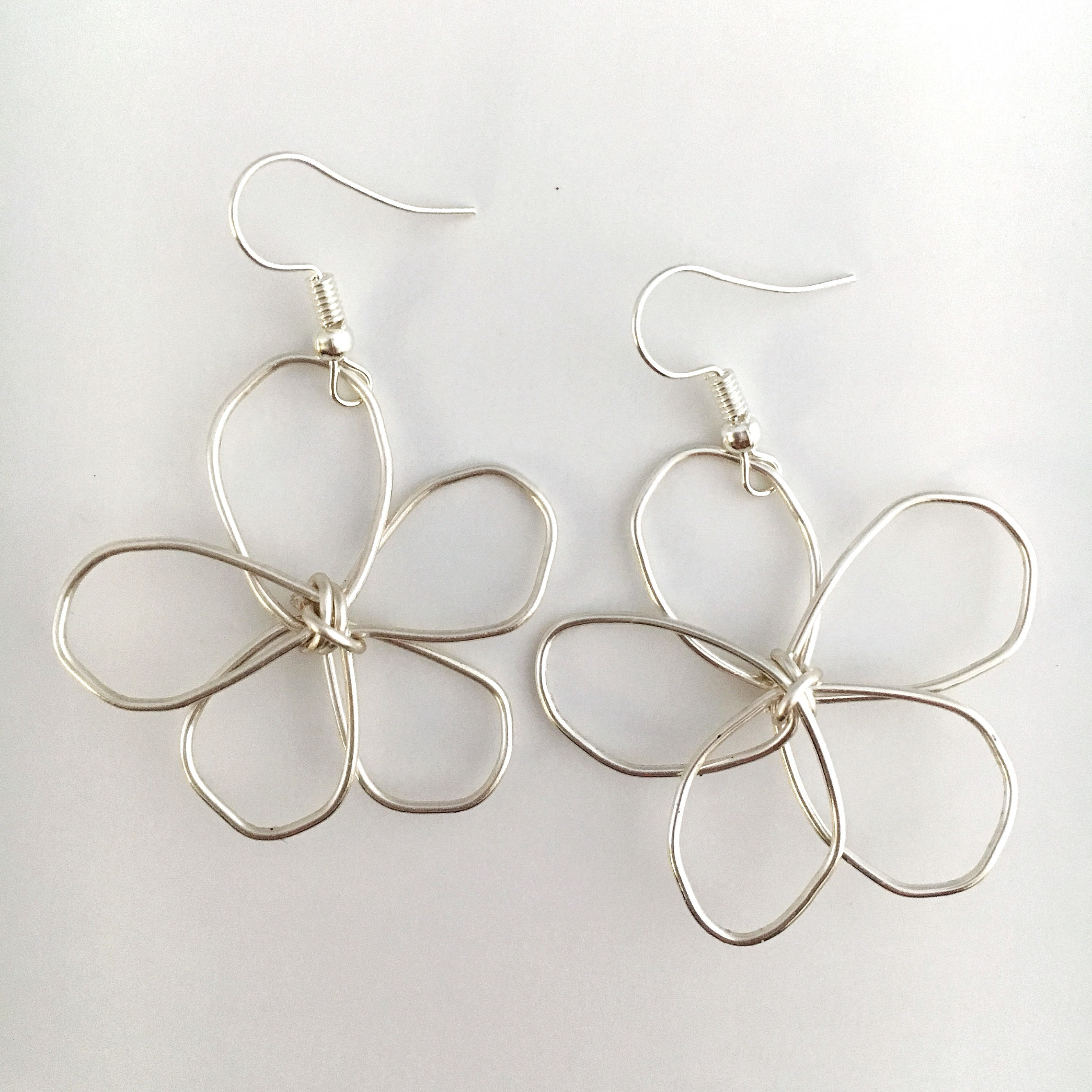 Large Gold Flower Statement Earrings Handworked Modern Floral Daisy ...