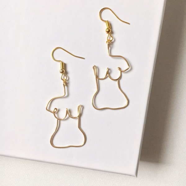 Wire Earrings Female Body - Etsy