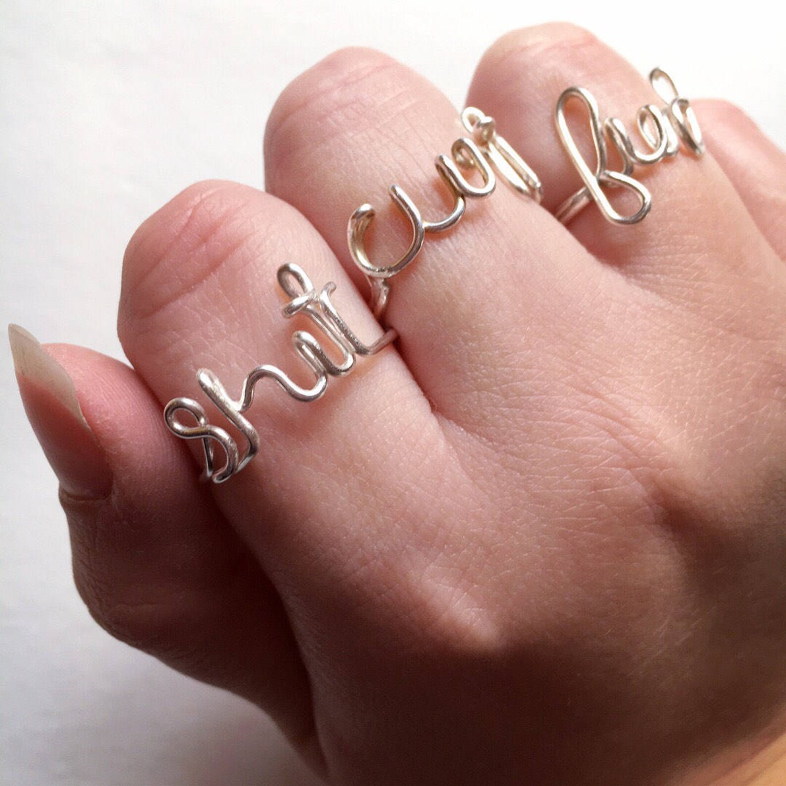 Wire Work Bad Word Ring Cuss Curse Swear Words Back Talk | Etsy