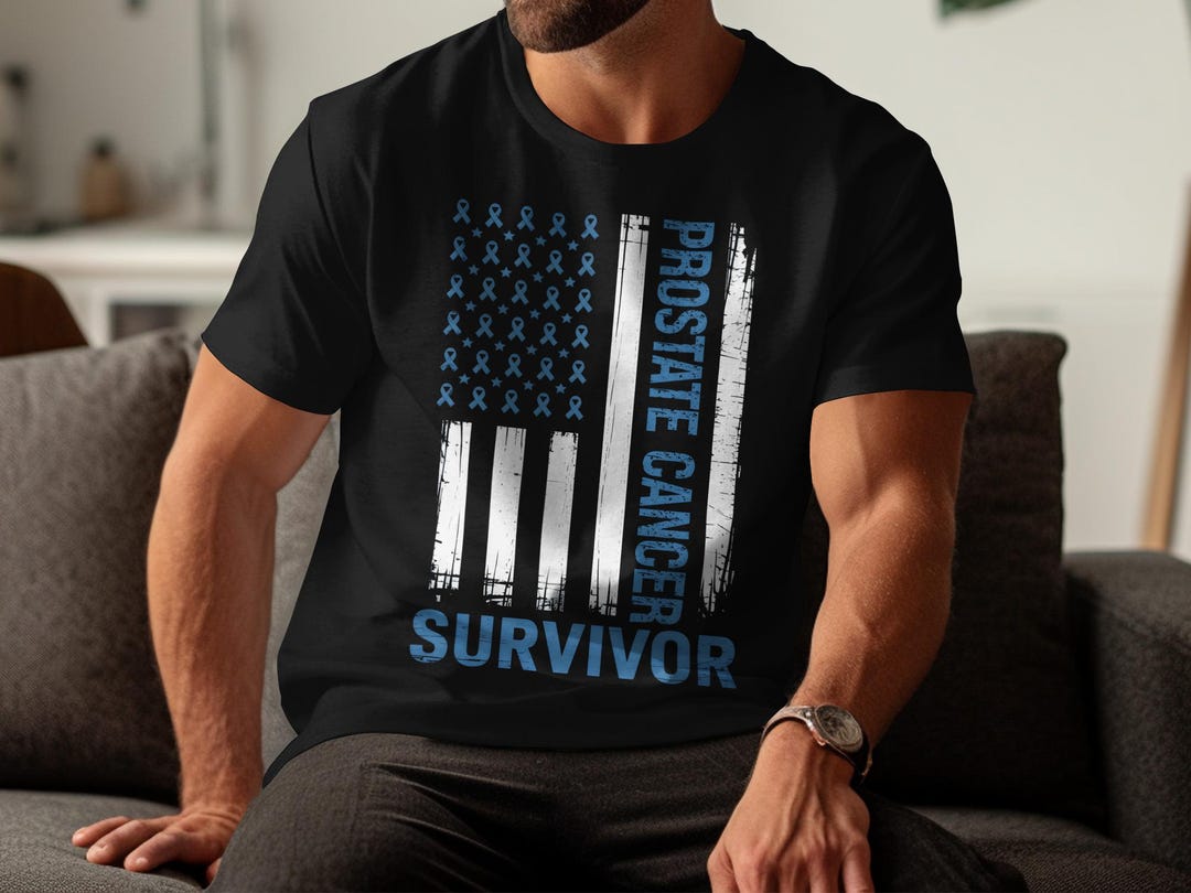 Prostate Cancer Survivor T-shirt: American Flag Awareness Ribbon Tee - Etsy