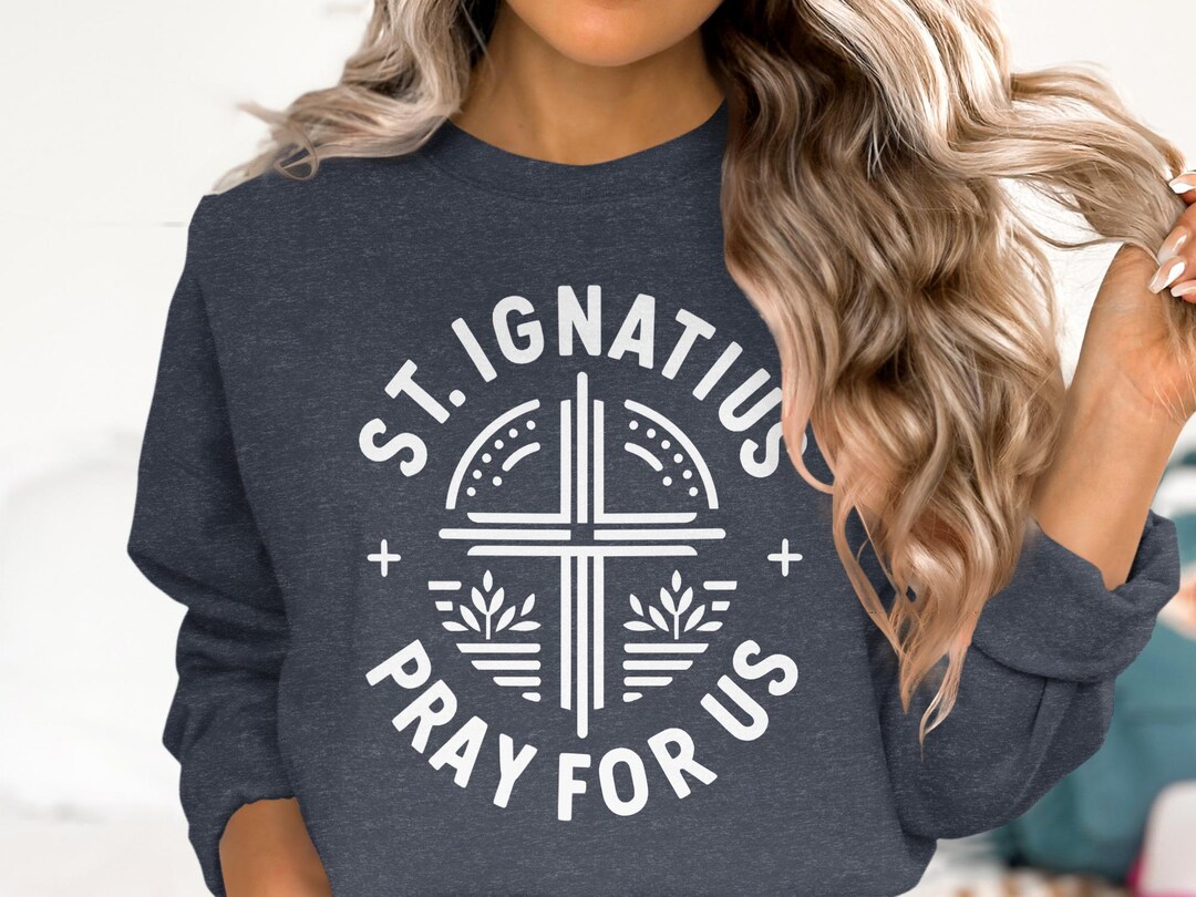 St Ignatius T-shirt: Catholic Gift, Circle Cross Design - Etsy
