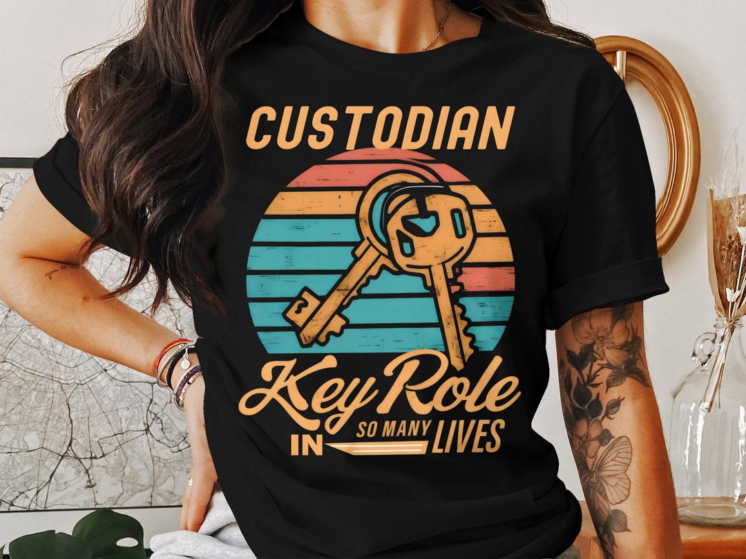 Custodian Appreciation Unisex T-shirt: Key Role Design - Etsy
