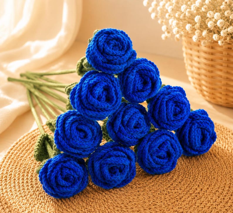 Handmade Crochet Rose, Eternal Flower Gift, Mother's Day Gift, Flower ...