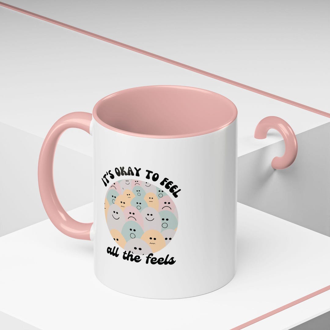 Cute Blobs Emotional Awareness Coffee Cup, Its Okay to Feel All the ...