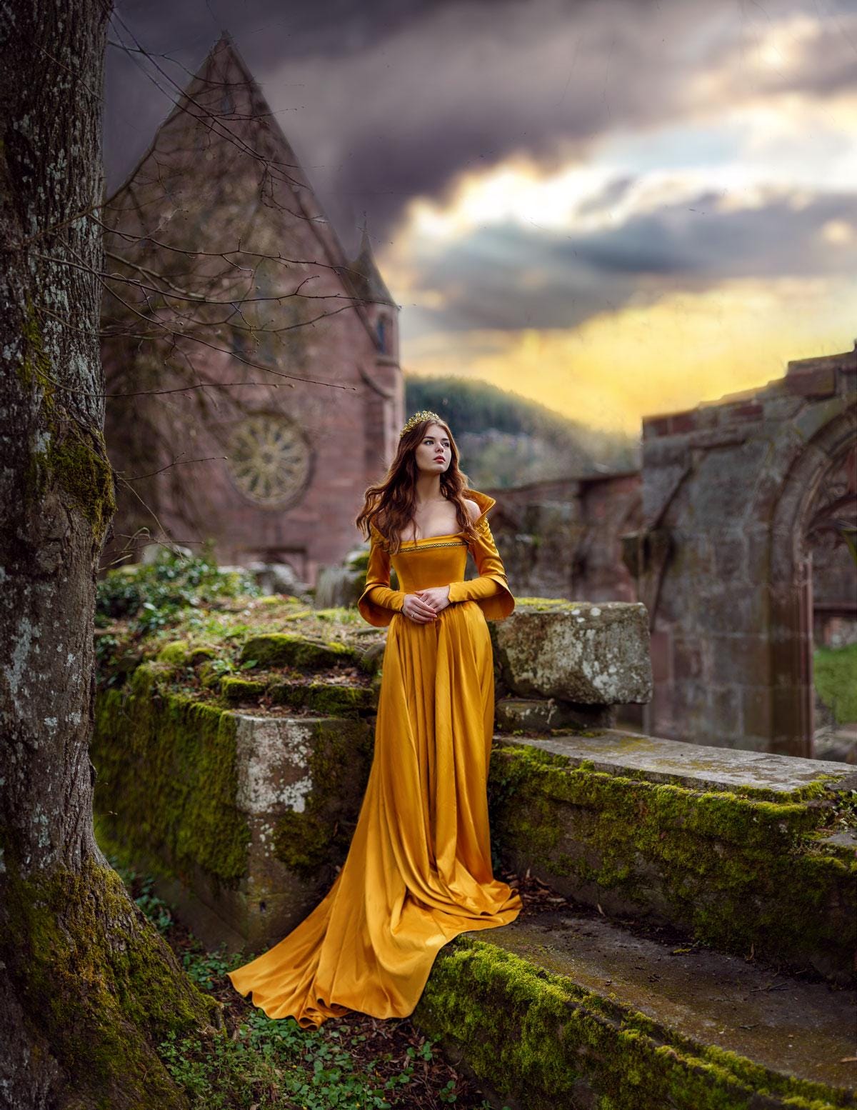 Medieval Princess Dress With Long Train - Etsy