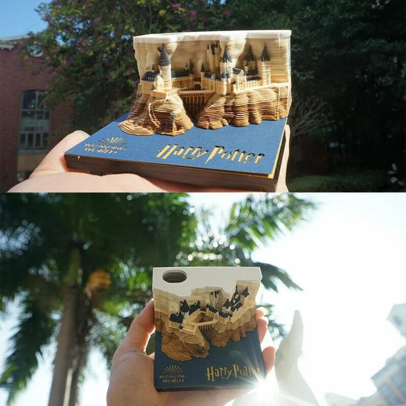 Magical 3D Harry Potter 2025 Hogwarts Castle Lamp Perfect Paper Stationery Novelty Gift Calendar ...