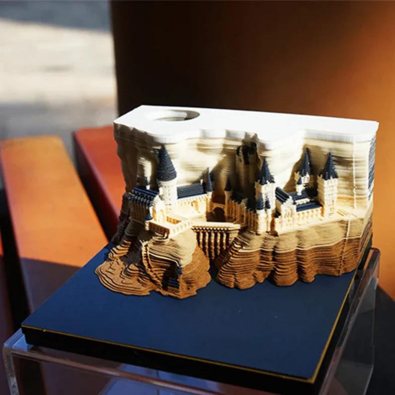 3D Harry Potter Magical 2025 Hogwarts Castle Notepad Design Lamp ...