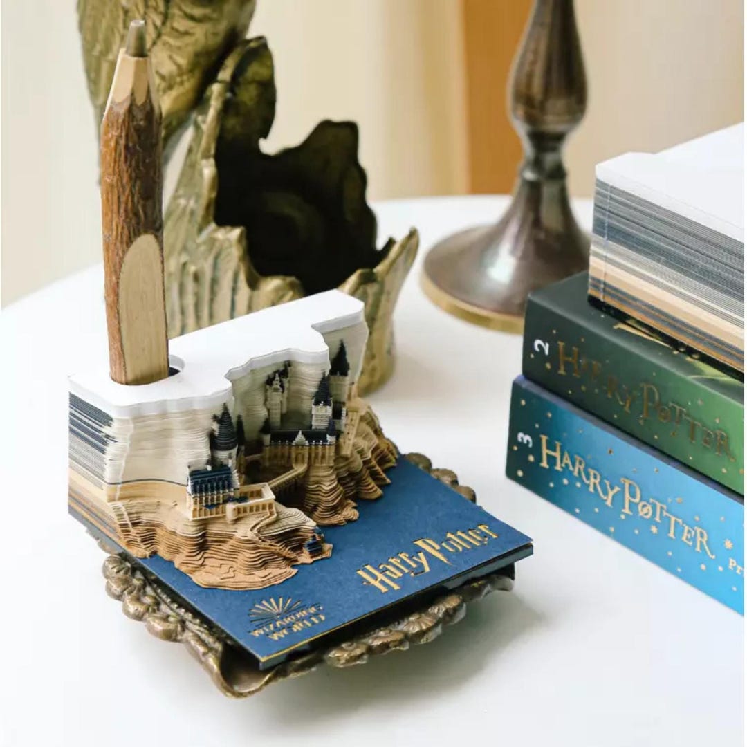 Magical 3D Harry Potter 2025 Hogwarts Castle Lamp Perfect Paper Stationery Novelty Gift Calendar ...