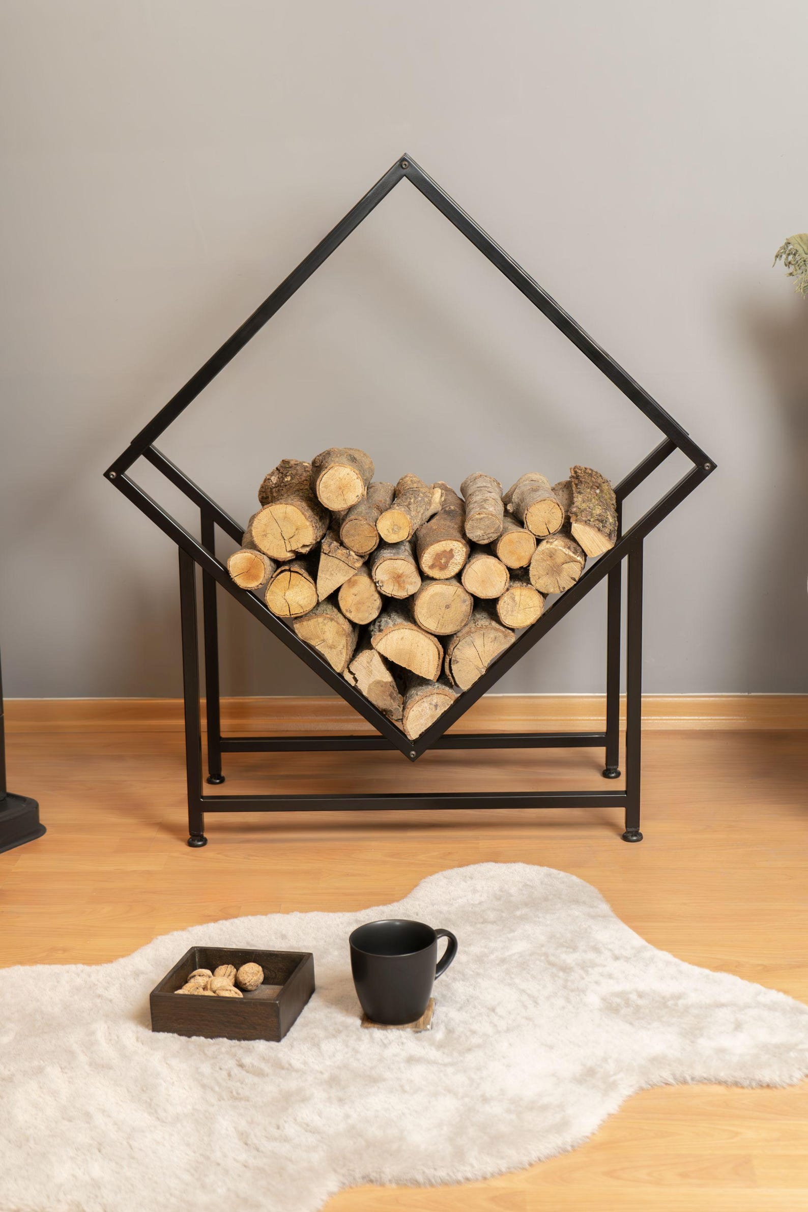 Wood Holder, Metal Wood Storage, Indoor Wood Stand - Etsy