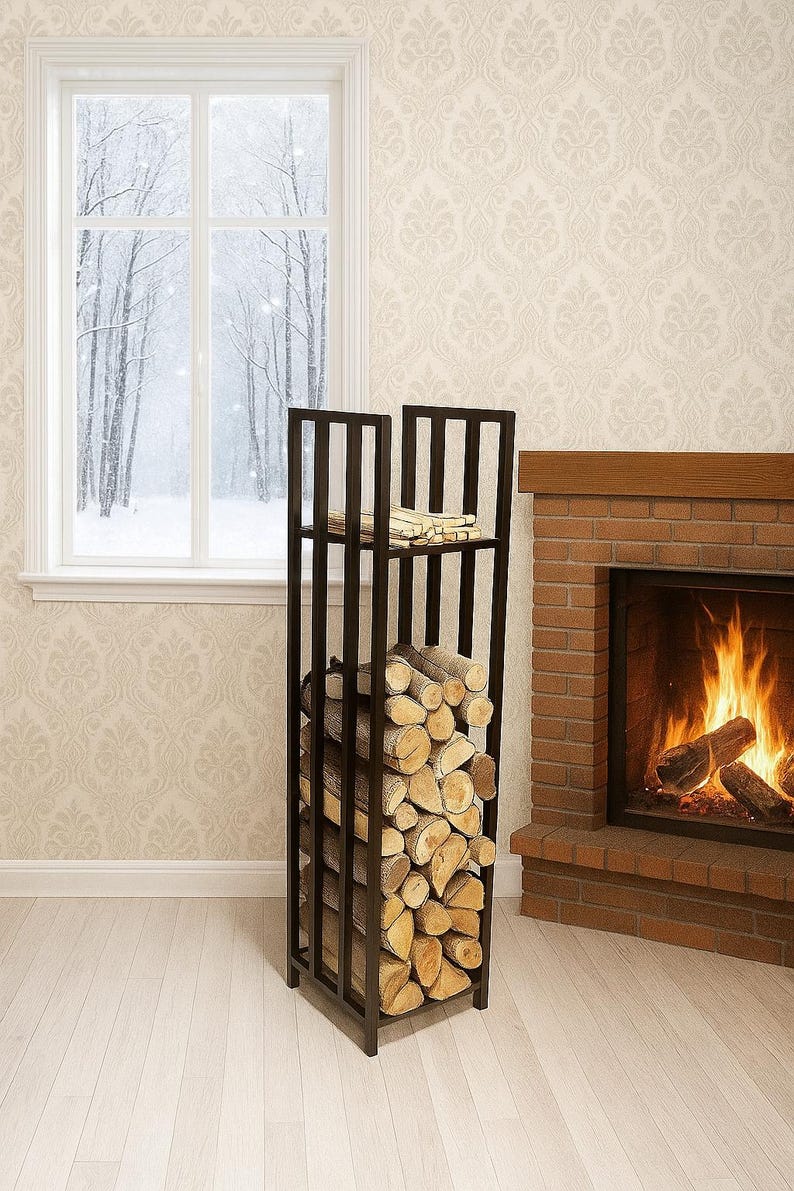 Log Firewood Holder, Indoor Firewood Rack - Etsy
