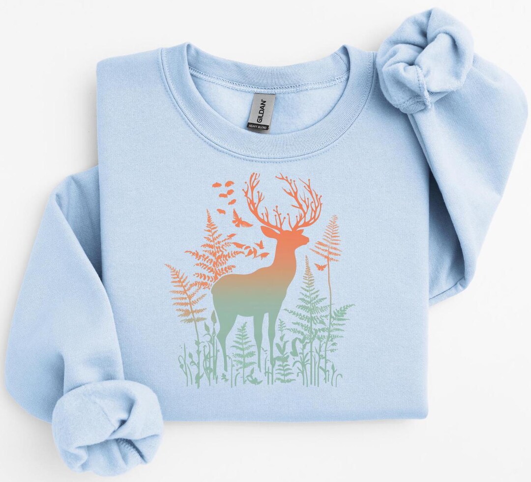 Retro Wildlife Sweater Retro Deer Sweatshirt Wildlife Sweater Nature ...