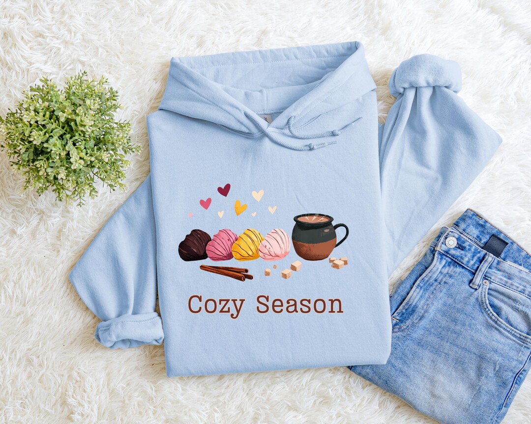 Concha Hoodie, Mexican Themed Pullover, Cozy Season, Pan Dulce Y Cafe ...