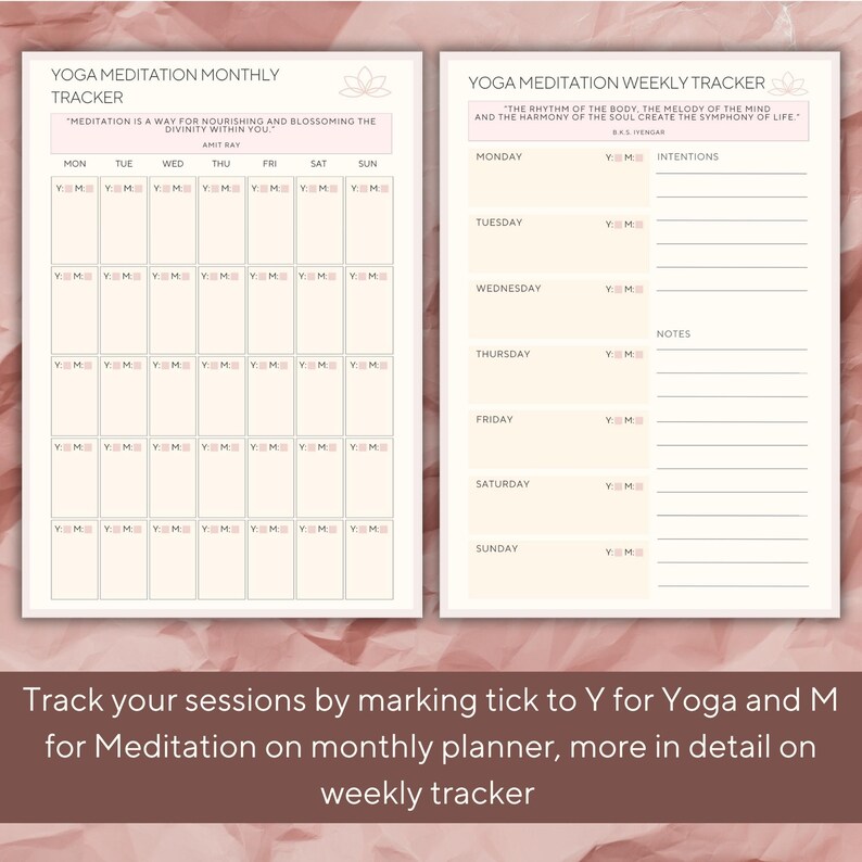 Yoga Meditation Deepening Journal: Weekly Reflection, Tracker (digital ...