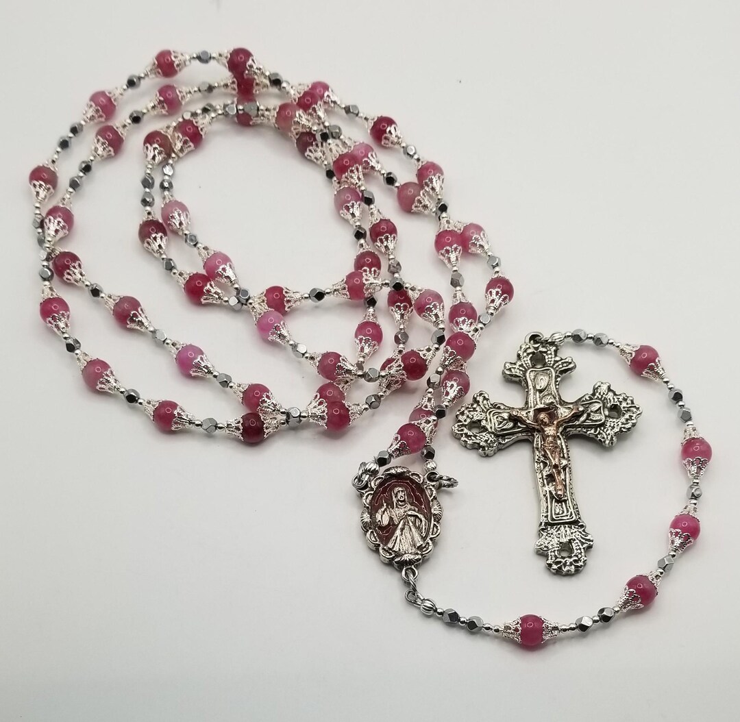 Abbey Crucifix Rosary — Hand-forged Study No. I (champlevé Enamel ...