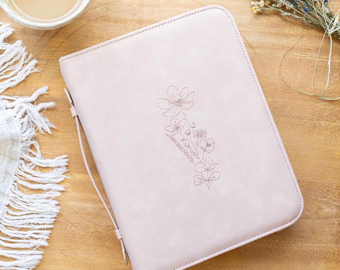 Beautiful Wildflower Bible Cover, Floral Bible, Personalized Bible ...