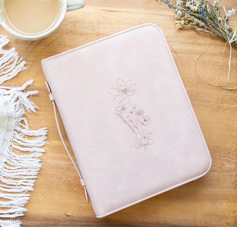 Pink Bible Cover Women Bible Cover Large Bible Cover Women Bible Study ...