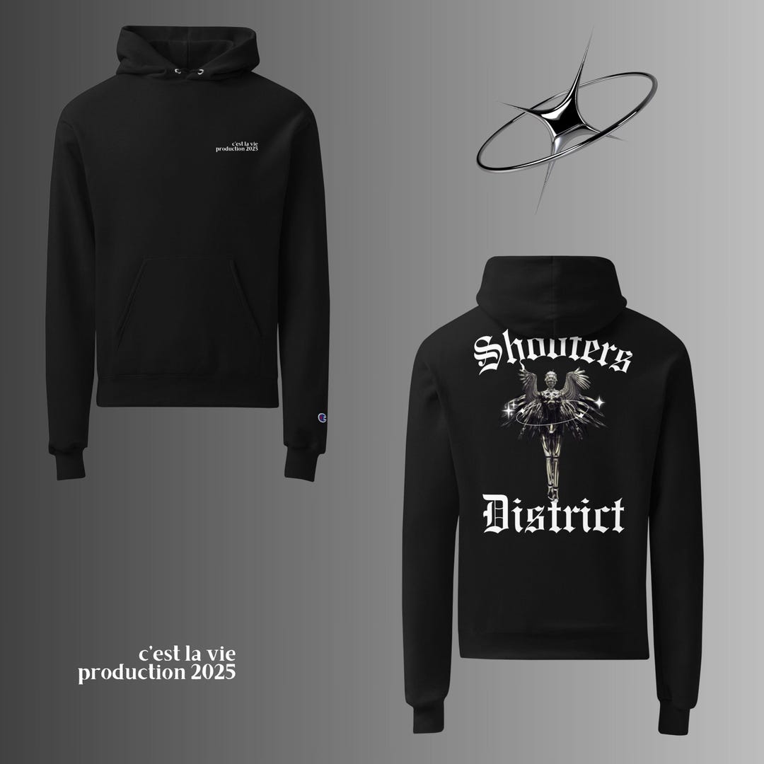 Cyber Angel Hoodie – Techwear Streetwear Pullover – Futuristic Angel ...