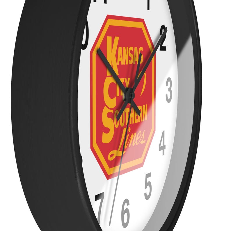 10" Diameter Kansas City Southern Lines Railroad (logo # 02) Wall Clock ...
