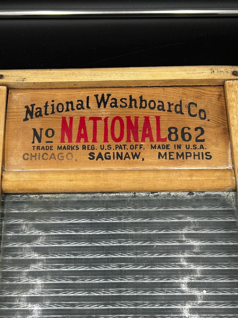 Vintage Original Washboard From National Washboard Co. No. 862 Circa ...